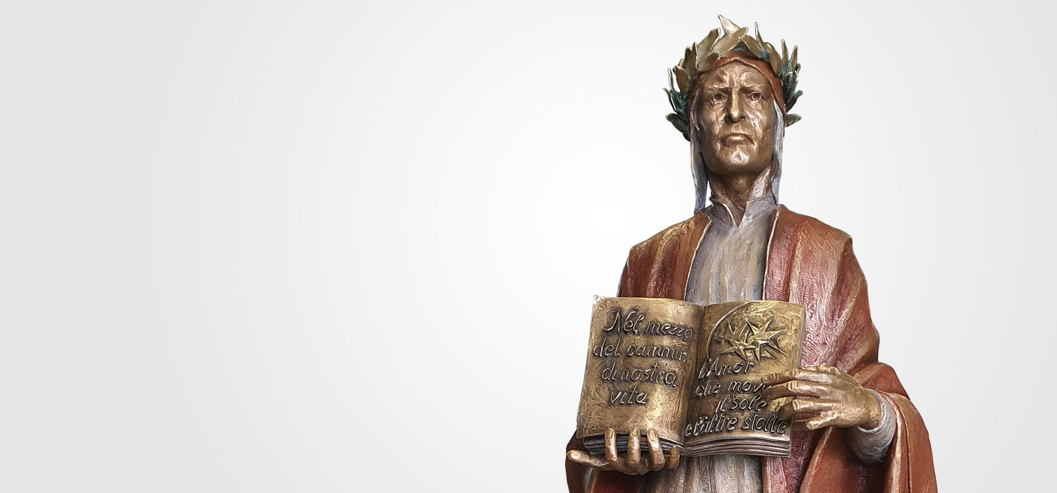 Dante, il Sommo Poeta - Statua in bronzo